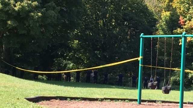 Images: Police investigate after boy's body found in park