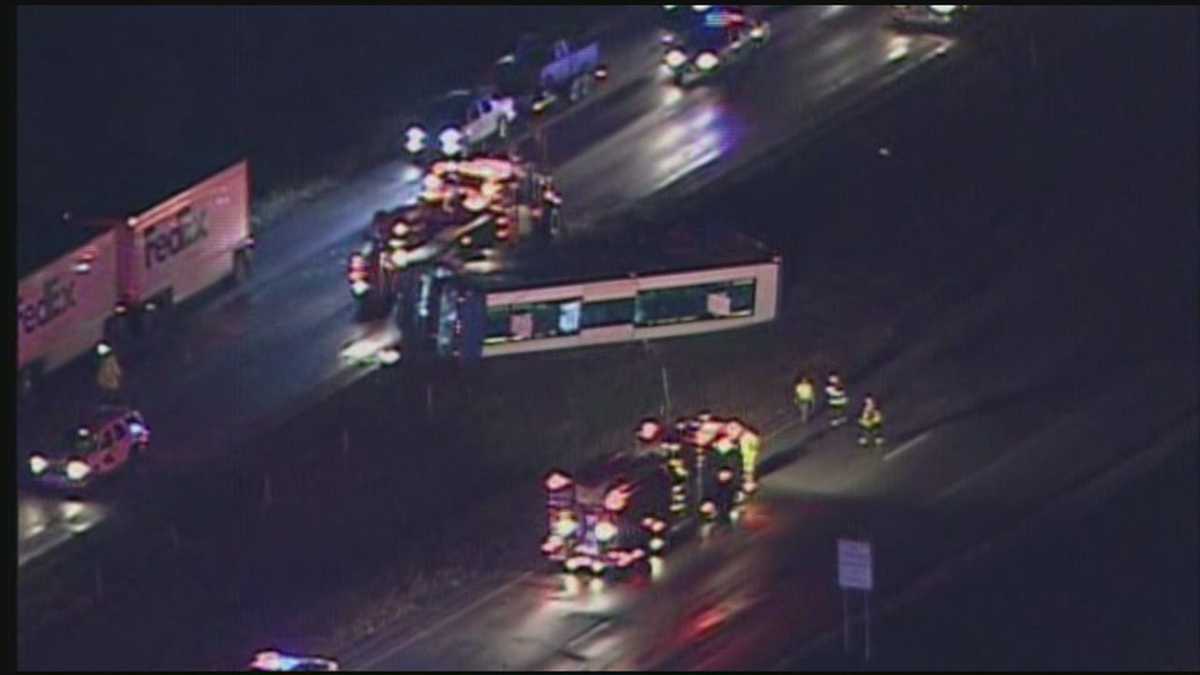 Several injured when Megabus crashes near Indy