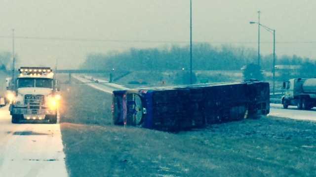 Megabus crashes on I-65 in southern Indiana