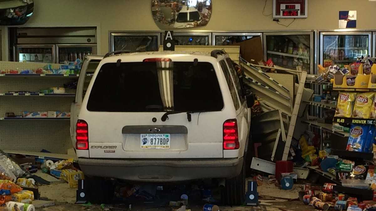 SUV drives into Sav-A-Step on St. Joseph Road