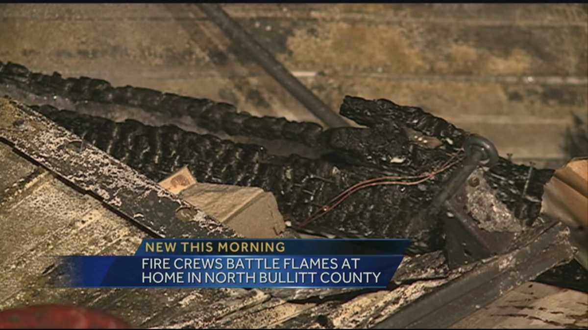 Crews battle North Bullitt County garage fire