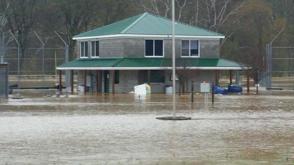 Images: Flooding ruins Spencer County youth baseball field