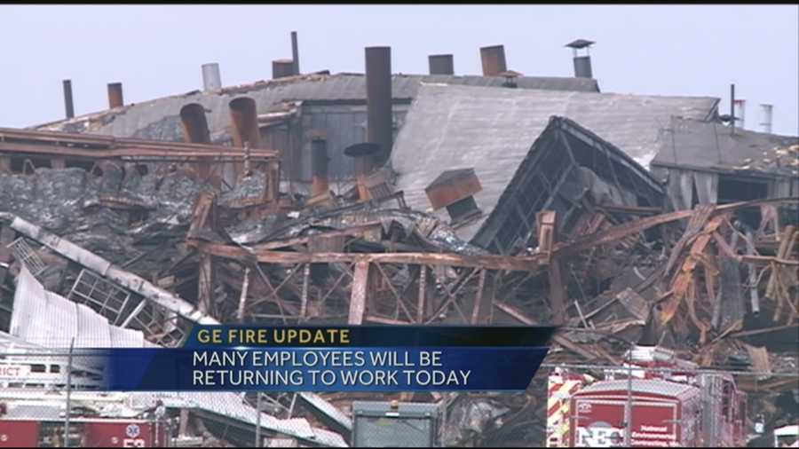 Hundreds of GE employees return to work after fire