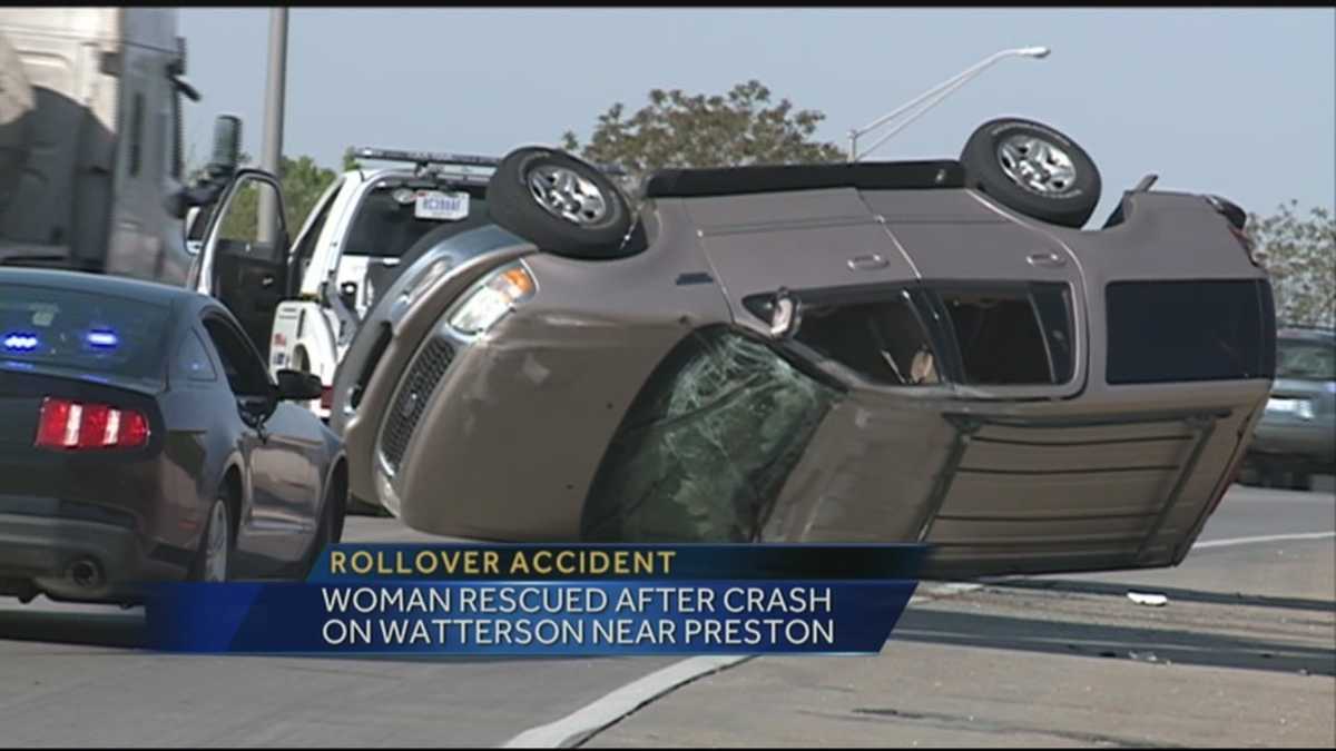 Woman rescued after rollover crash on Watterson Expressway
