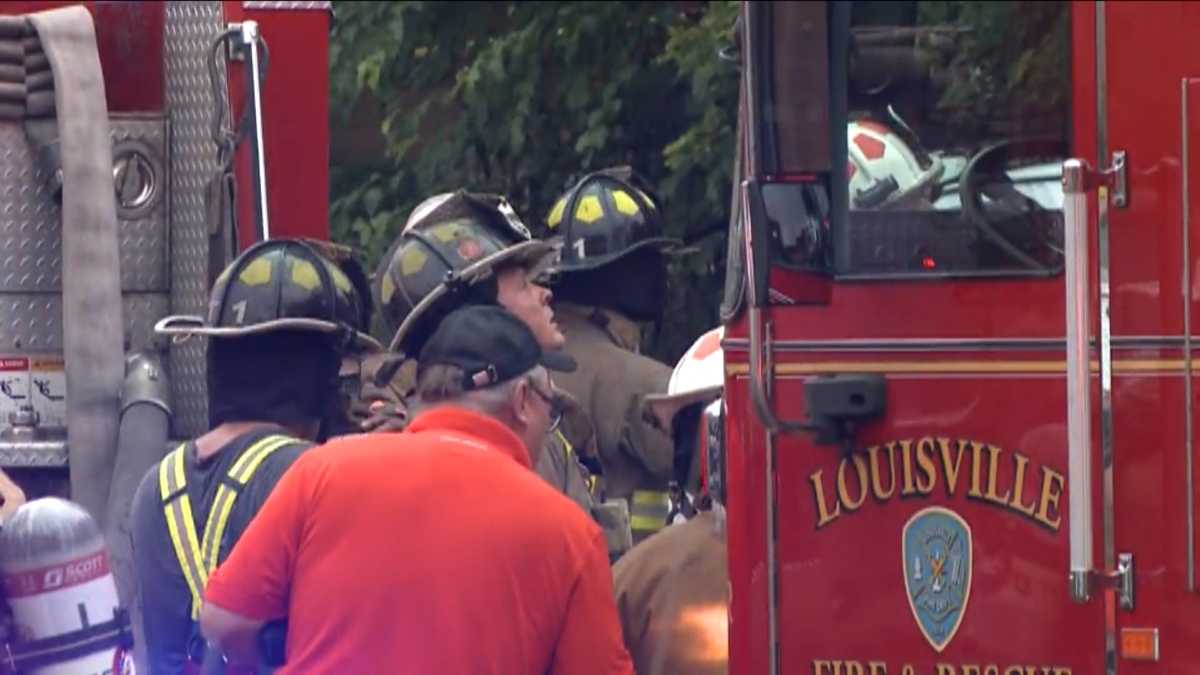 Images: Building catches fire on Second Street