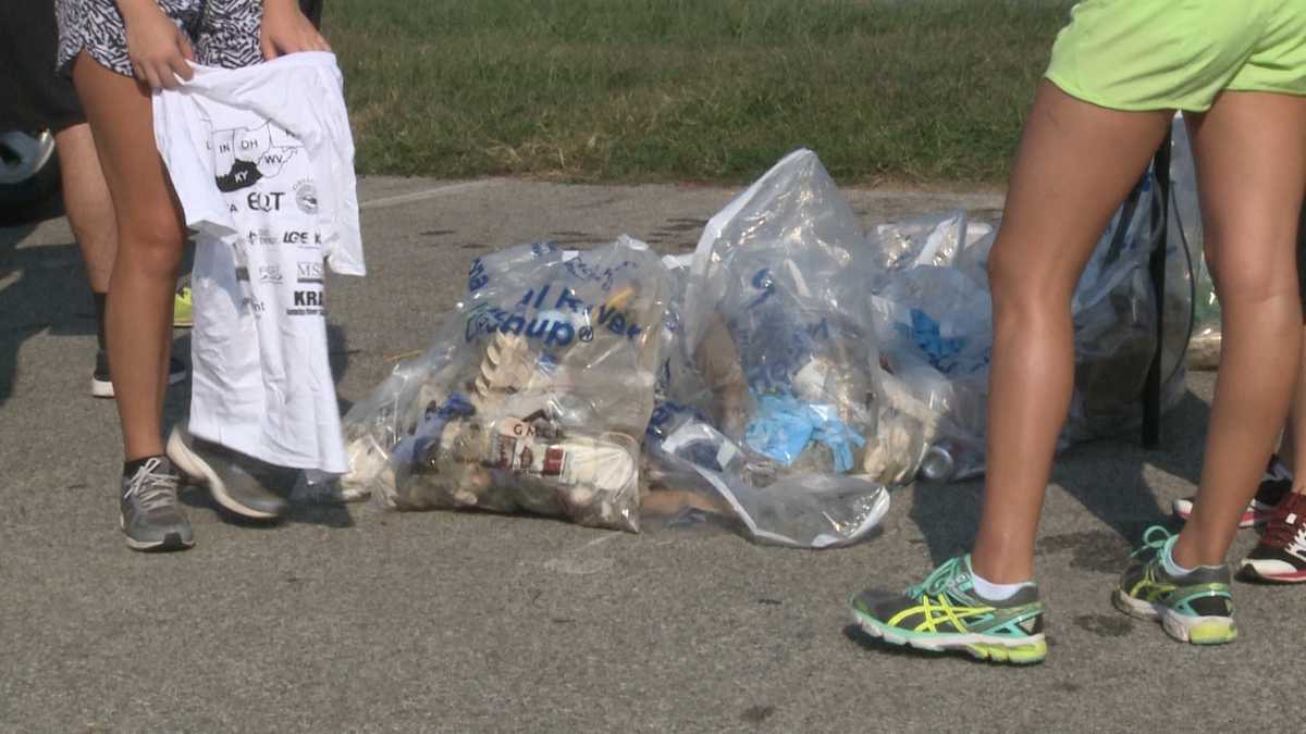 Images: Tons of trash collected along the Ohio River