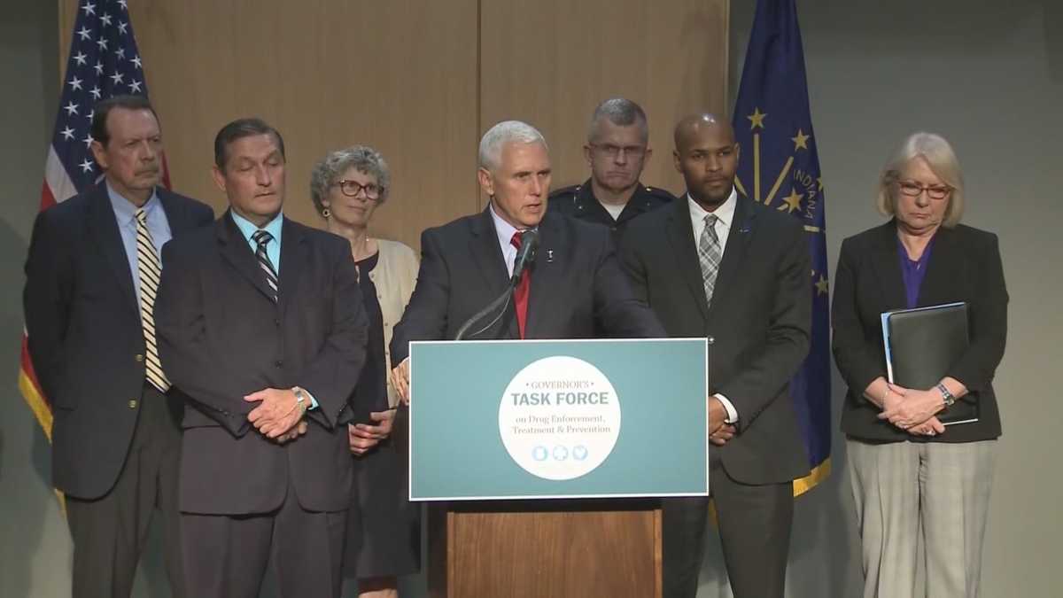 Indiana governor assembles task force to battle drug epidemic