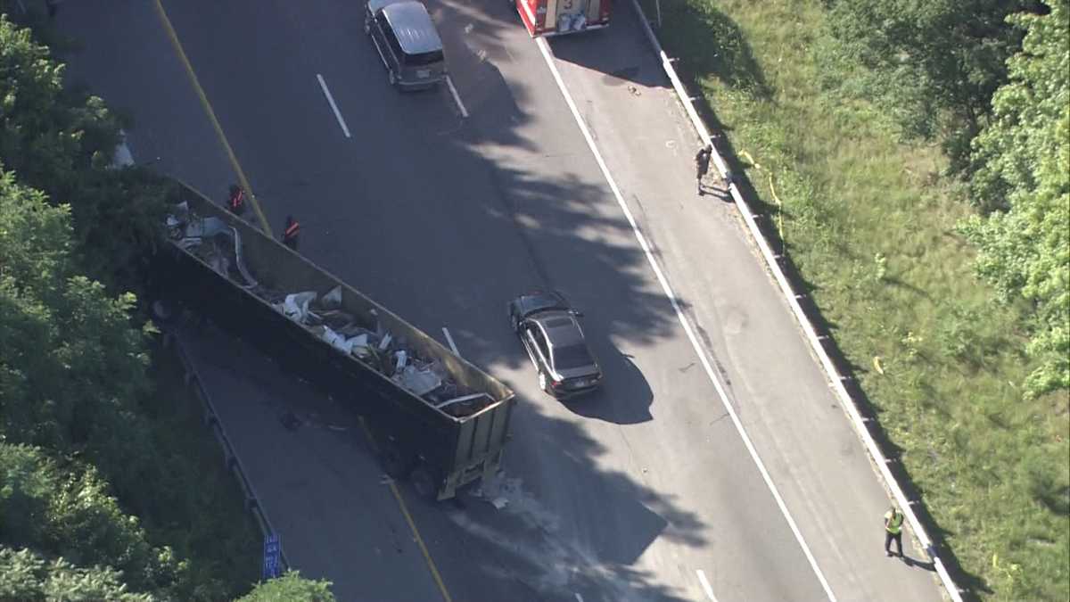 Images: 2 semis involved in crash on I-64 East