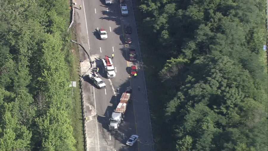 Images: 2 semis involved in crash on I-64 East
