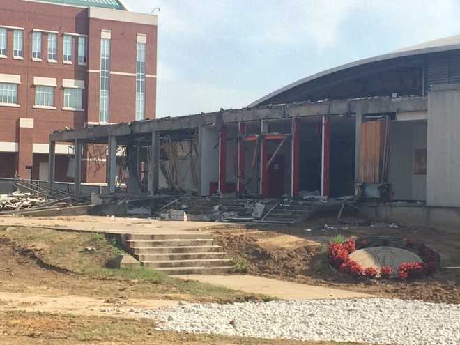 Crews demolish Crawford Gym on UofL campus
