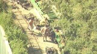 Images: Louisville Zoo train derailment