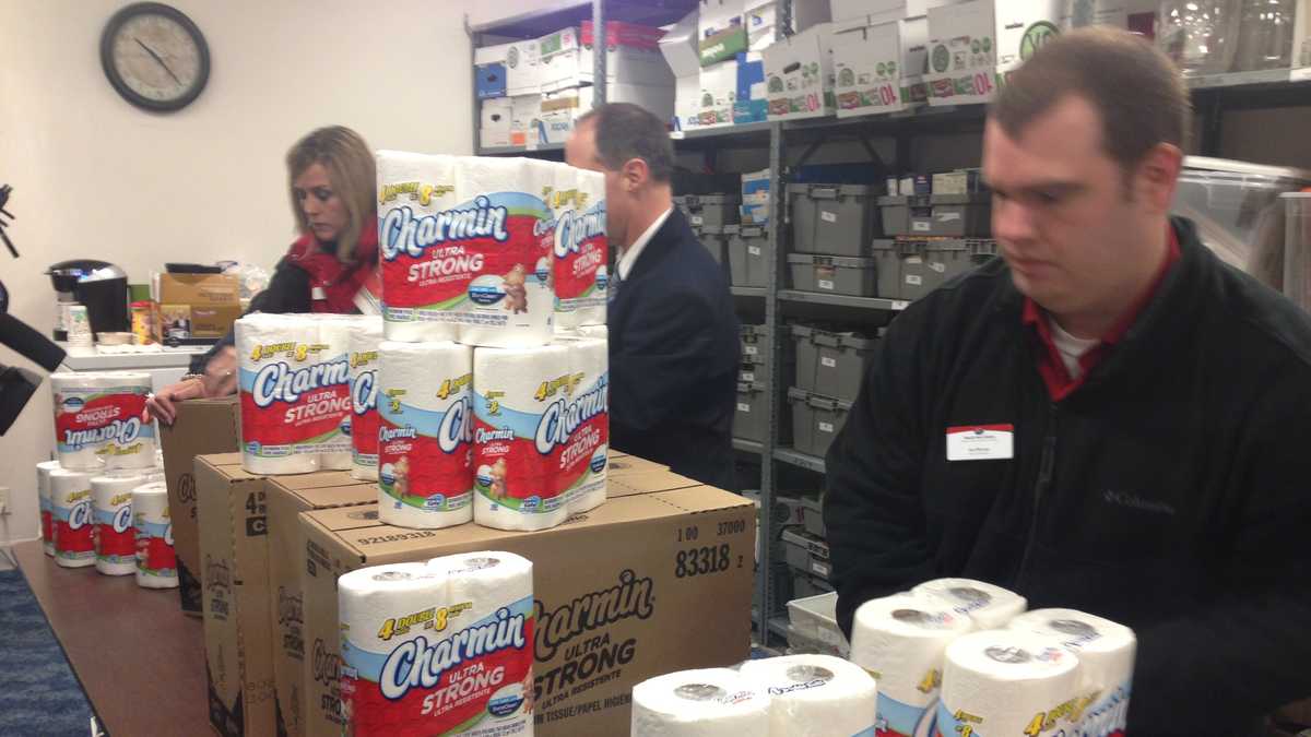 Images: Lottery winner's toilet paper wish realized