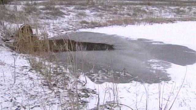 Cold temperatures make frozen ponds tempting