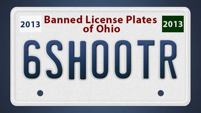 Banned license plates of Ohio