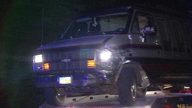 Images: Thieves steal van, crash into other vehicle