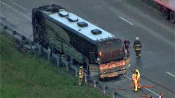 Toby Keith tour bus catches fire on Ind. interstate
