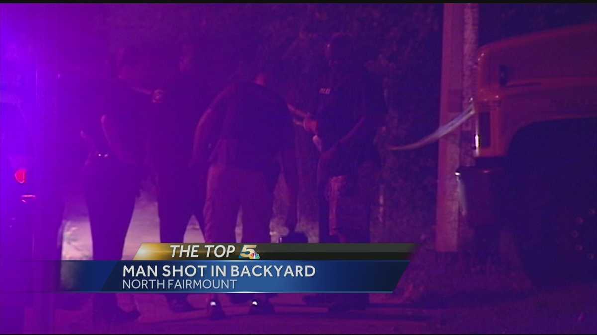Man shot while standing in backyard
