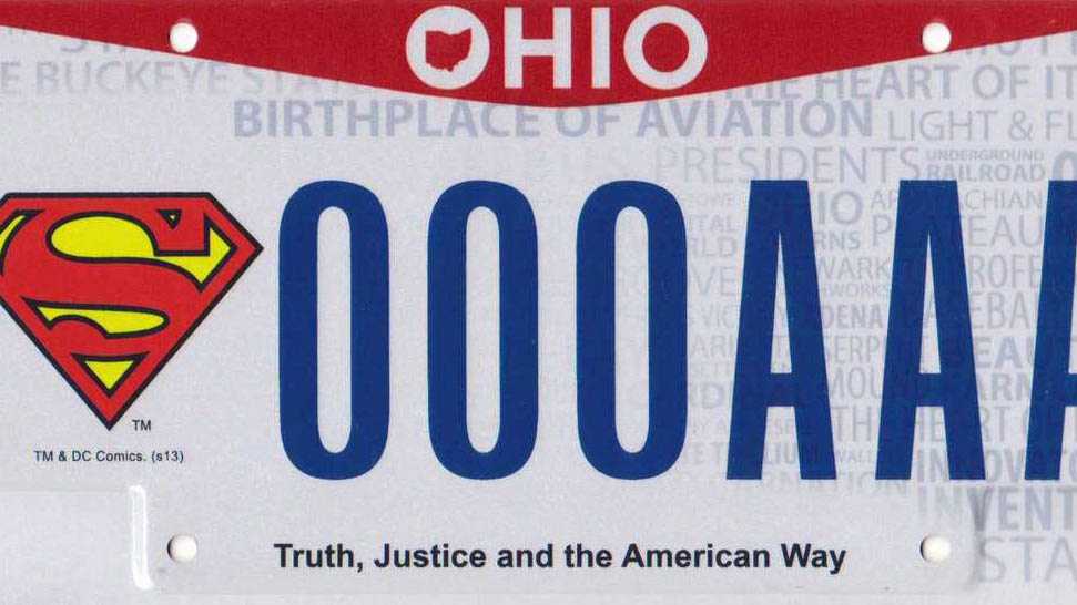 New Ohio Superman license plate now available