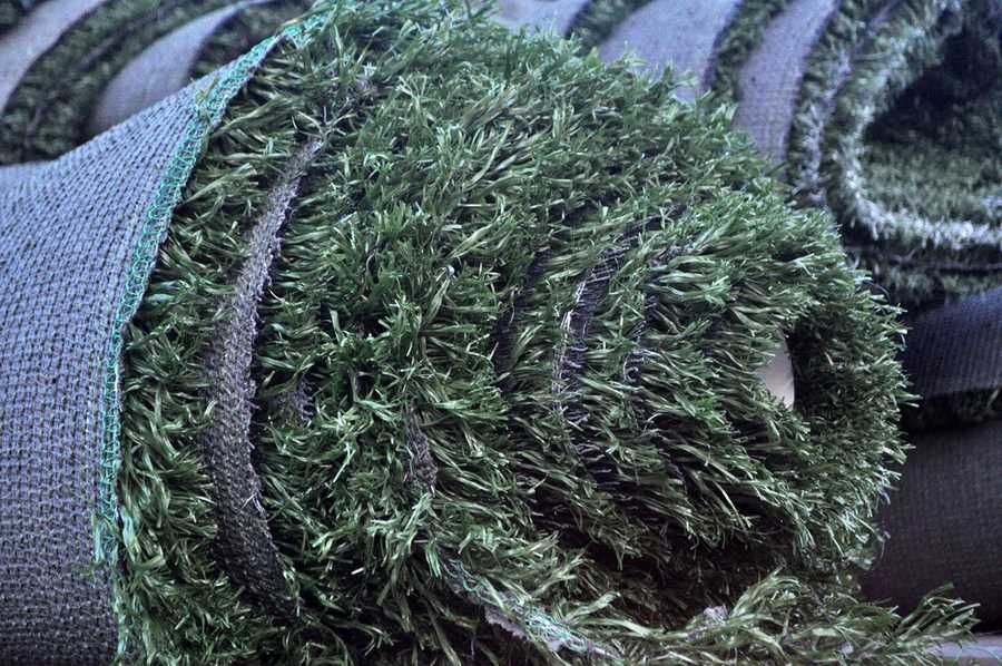 Photos: Superdome turf arrives at Taylor H.S.