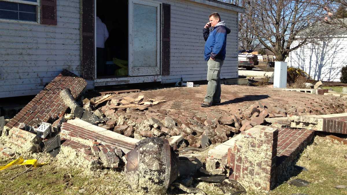Damage caused by EF1 tornado