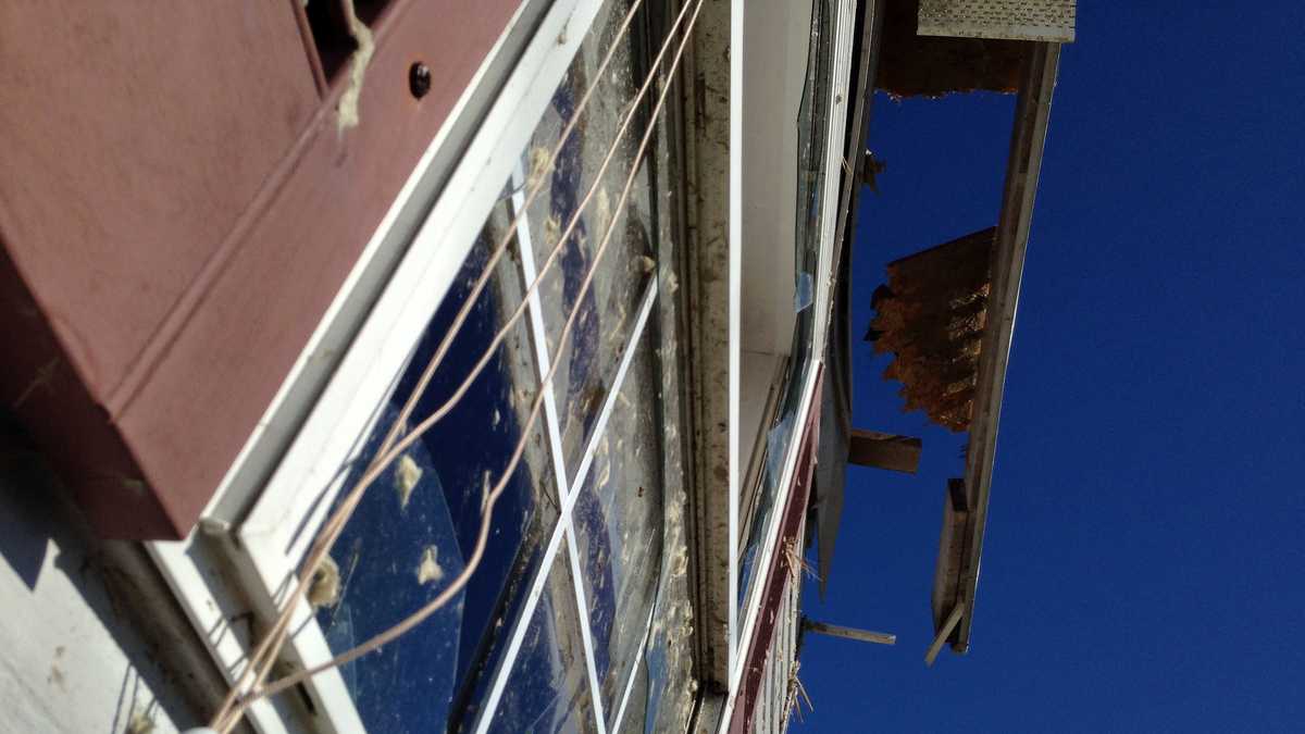 Damage caused by EF1 tornado