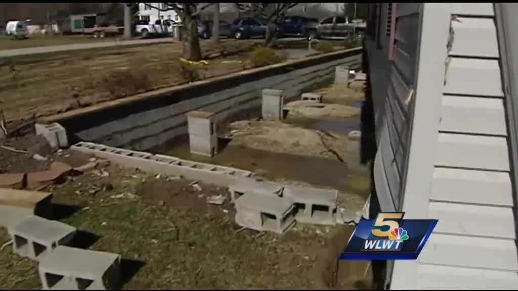 Damage caused by EF1 tornado