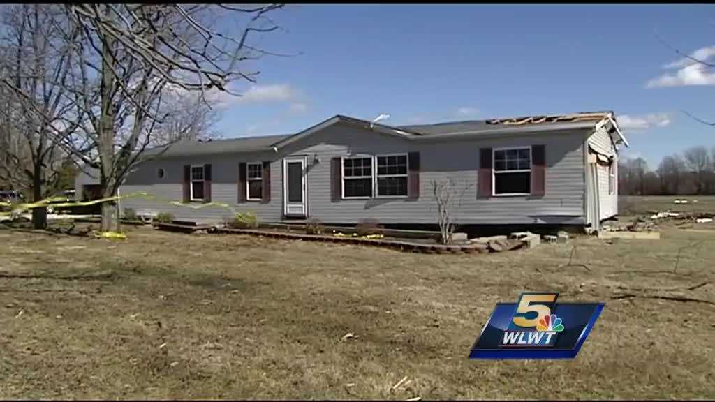 Damage caused by EF1 tornado