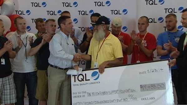 TQL presents Yellow Ribbon Foundation check after annual fundraiser