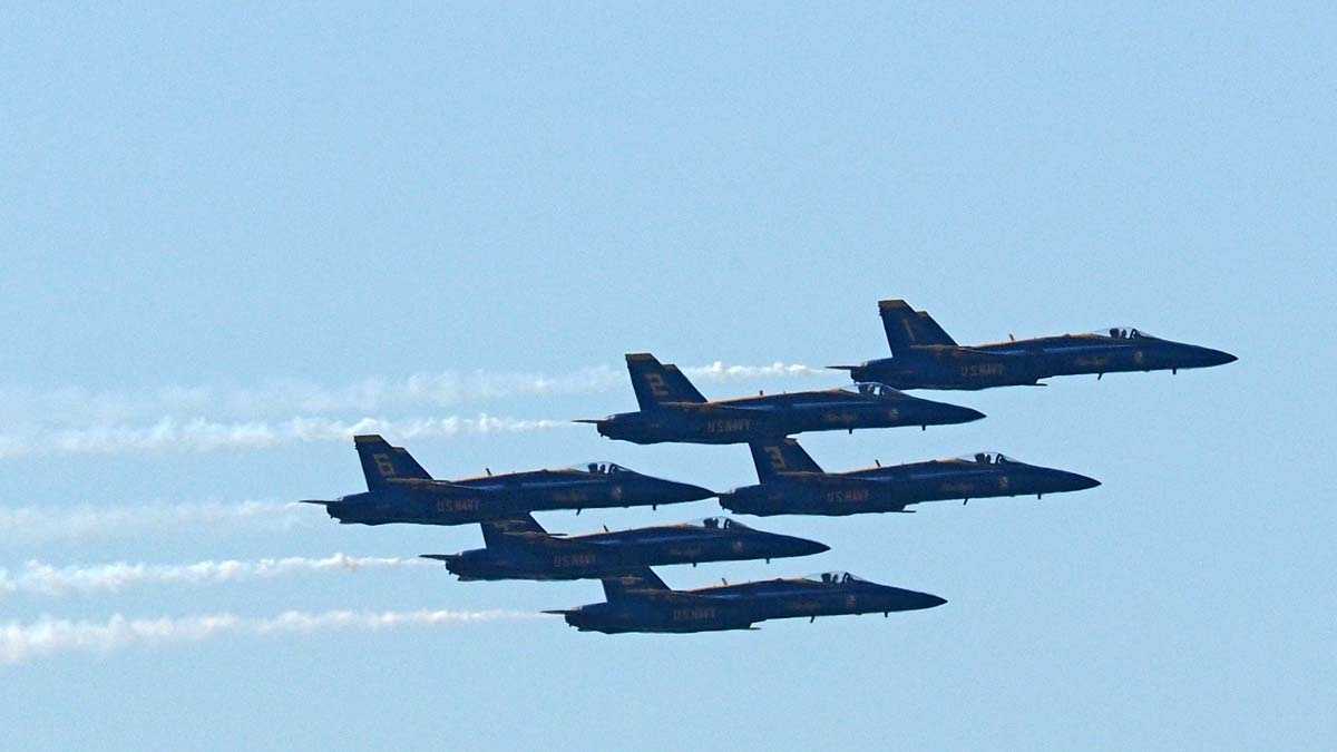 Blue Angels fly over Cincinnati