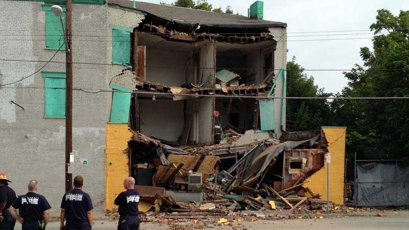 Photos: West Liberty building collapse