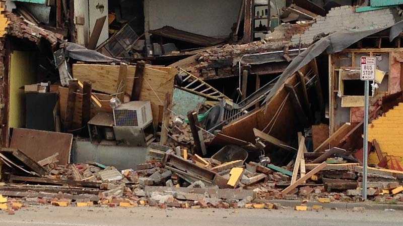 Photos: West Liberty building collapse