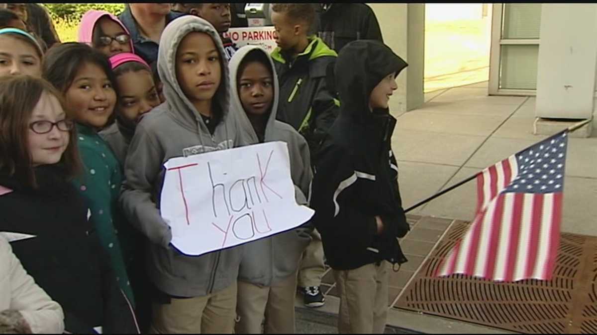 People of all ages gather to pay respects to FAO Daryl Gordon