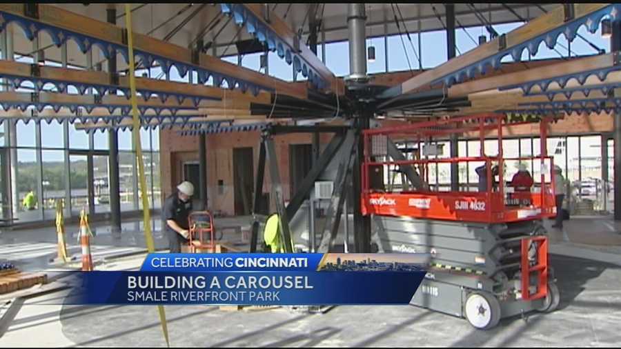 Assembly of Carol Ann's Carousel begins at riverfront park