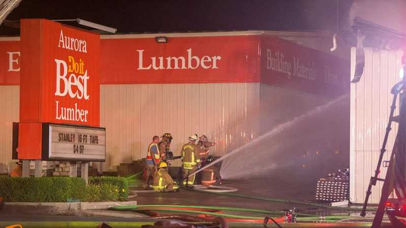 Photos: Aurora lumber yard fire