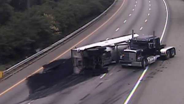All lanes open on I-75 SB after truck crash closed road at Lockland Split