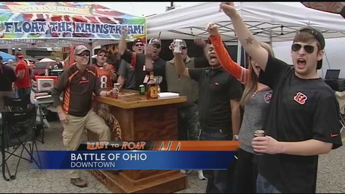Bengals fans swarm downtown Cincinnati for Battle of Ohio