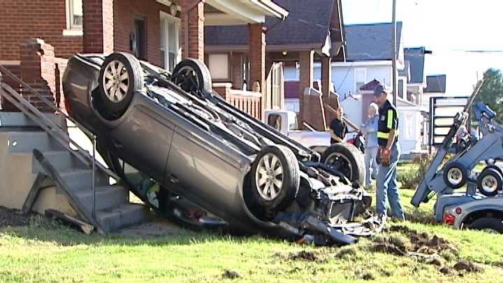 Police investigating flipped car in Cheviot
