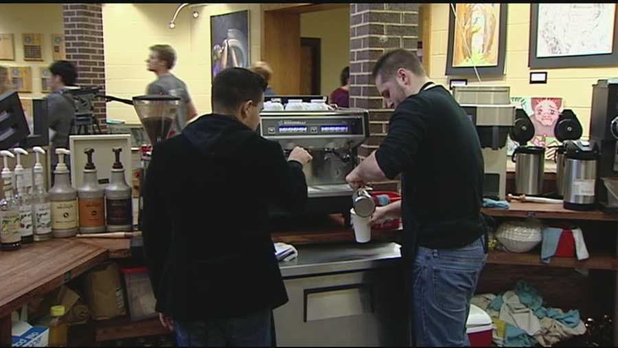 Student-run coffee bar builds skills, scholarship funds