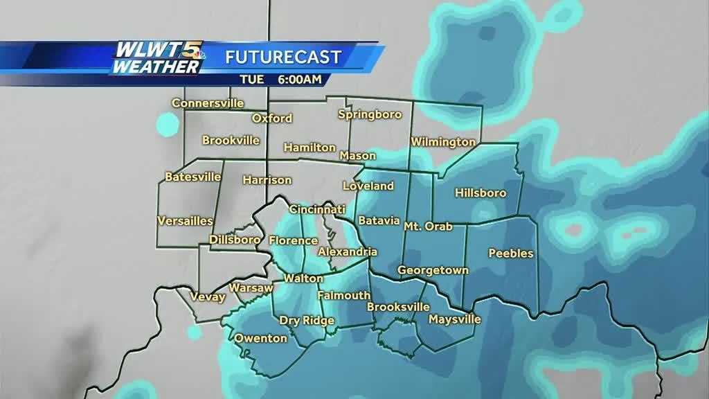Hour-by-hour: Timeline for Tuesday snow