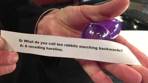 Randi Rico sends Jonathan Hawgood on special WLWT News 5 Easter egg hunt