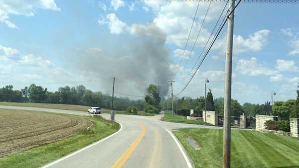Vacant house catches fire in Hebron, Kentucky