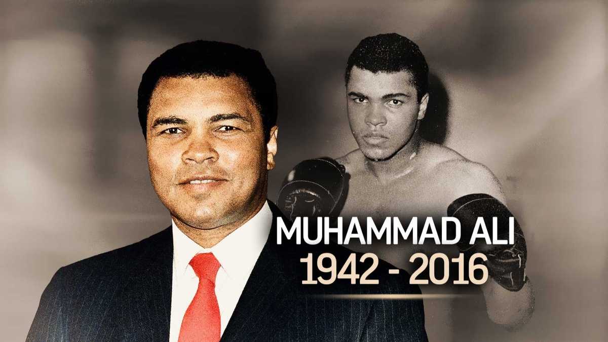 Makeshift memorial building outside Muhammad Ali's childhood home