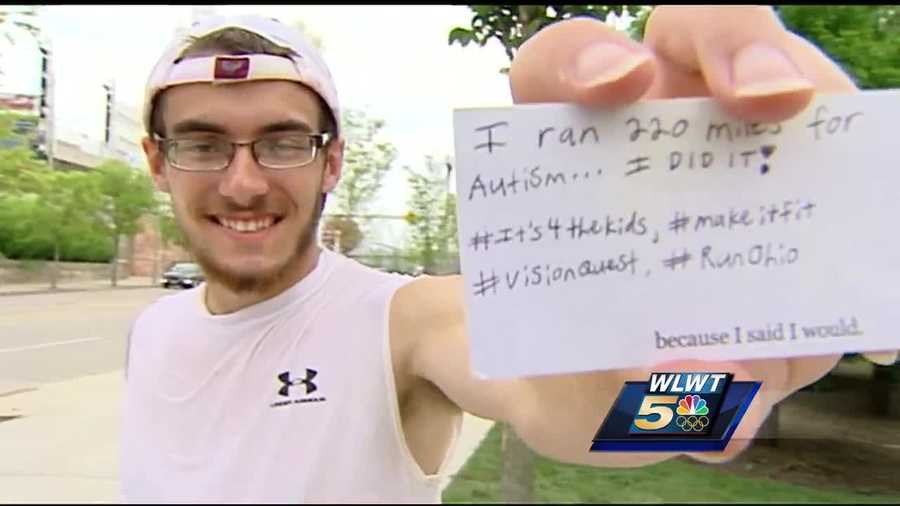 Man with autism finishes 220-mile run across Ohio