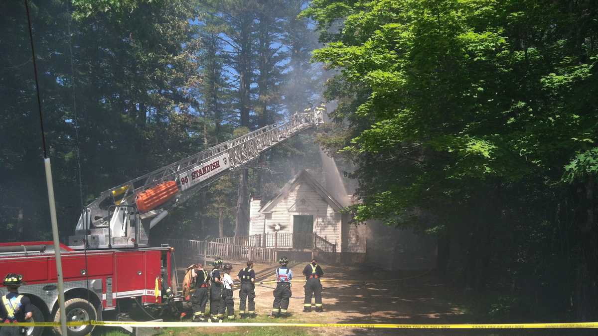 Photos: Fire destroys historic chapel