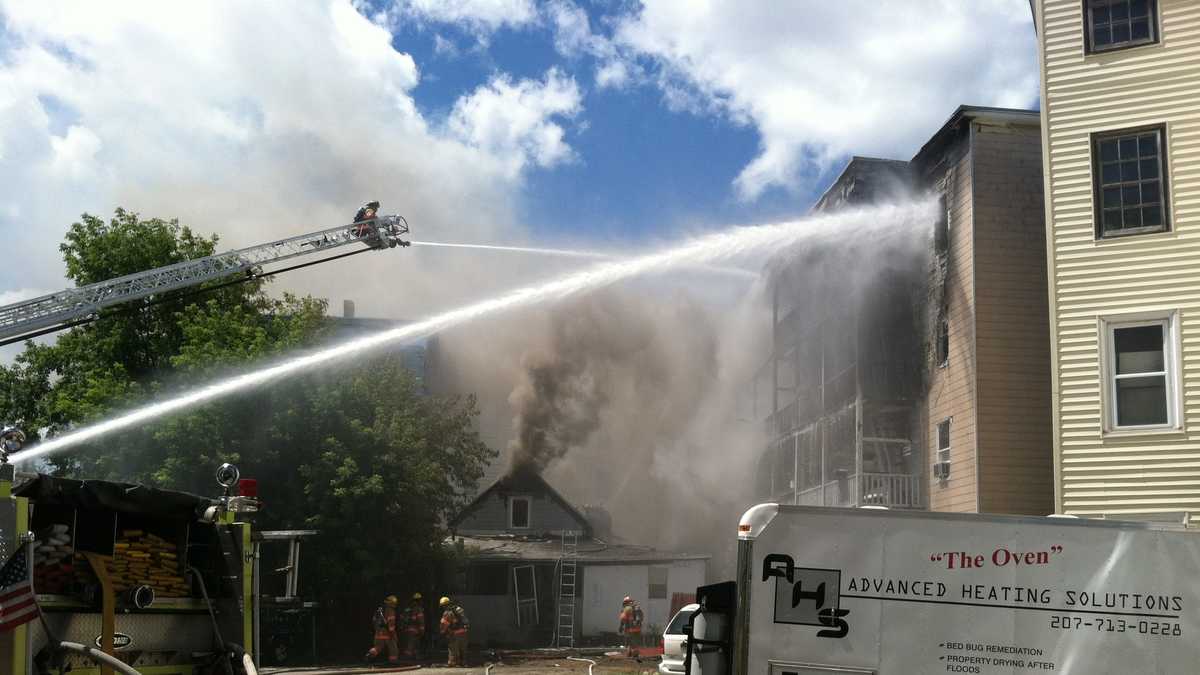 Photos: Crews battle Lewiston fire