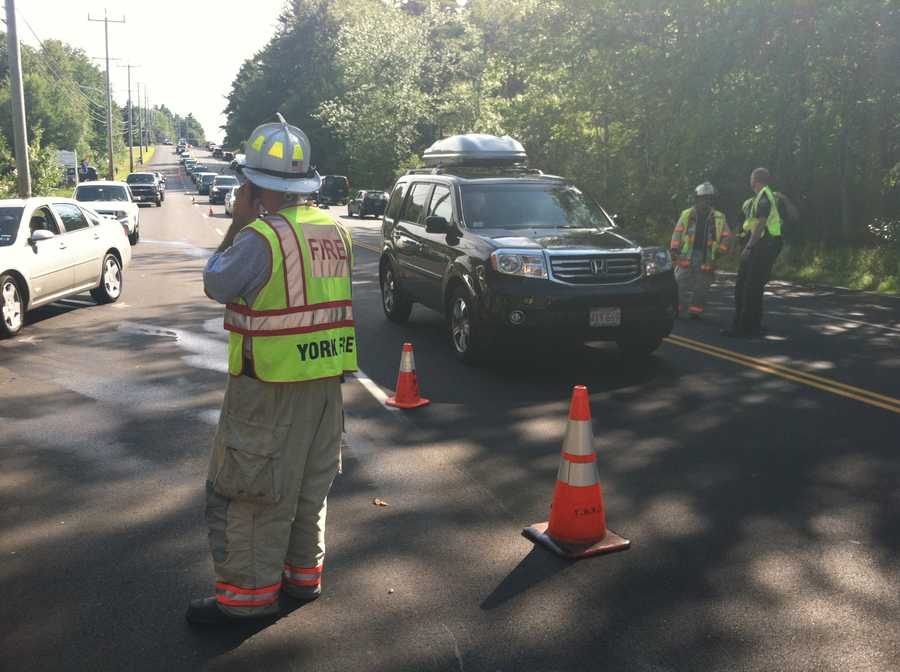 Photos: Man electrocuted after truck hits power lines