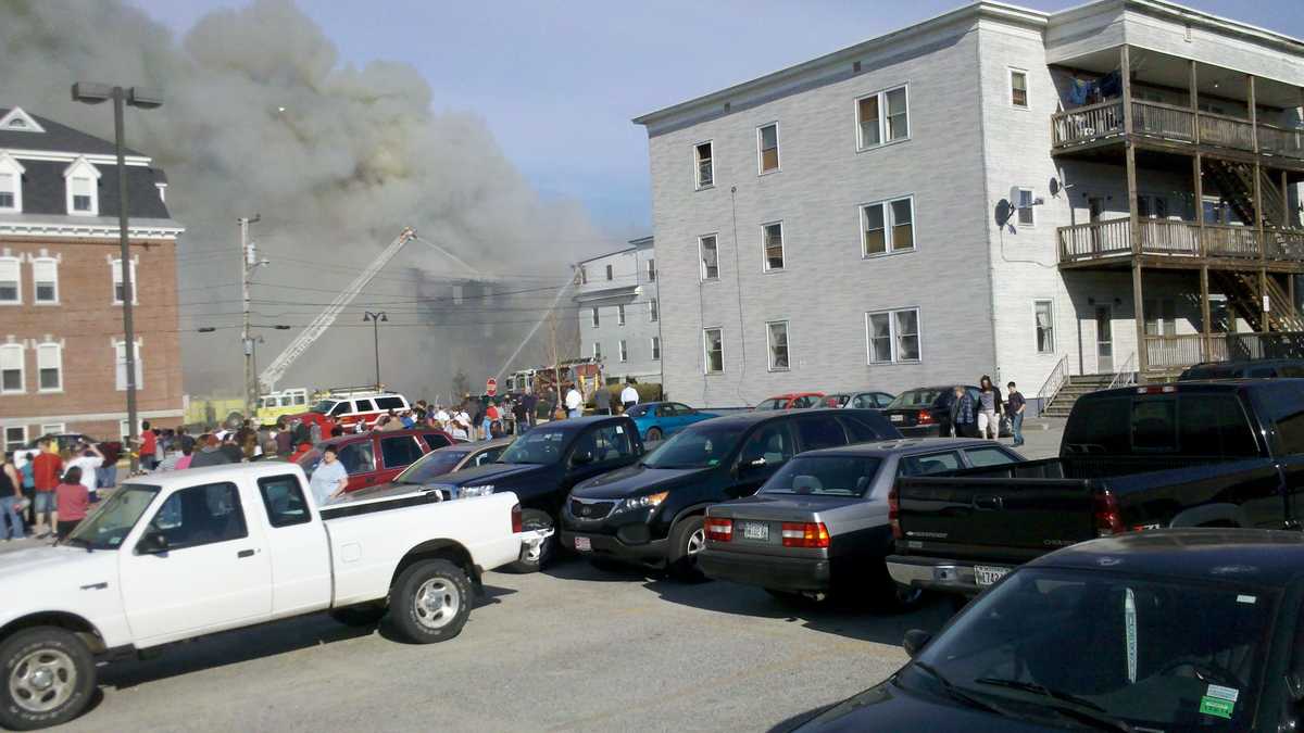 Photos: Fire destroys 3 Lewiston buildings