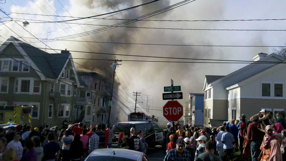 Photos: Fire destroys 3 Lewiston buildings