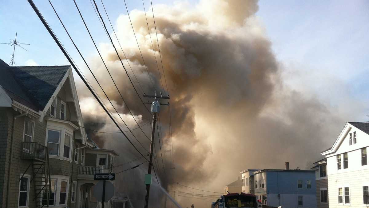 Photos: Fire destroys 3 Lewiston buildings
