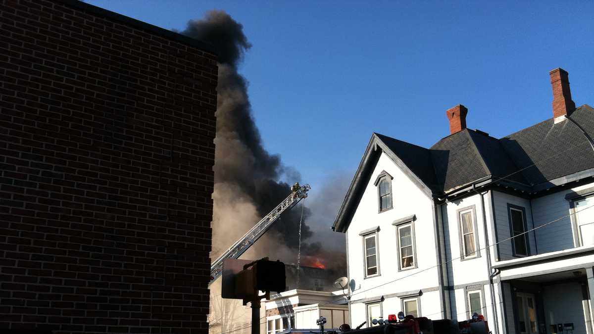 Photos: Fire destroys 3 Lewiston buildings